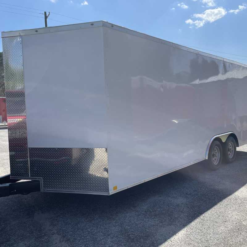 8.5x22 Enclosed Trailer with Bathroom | Make My Trailer